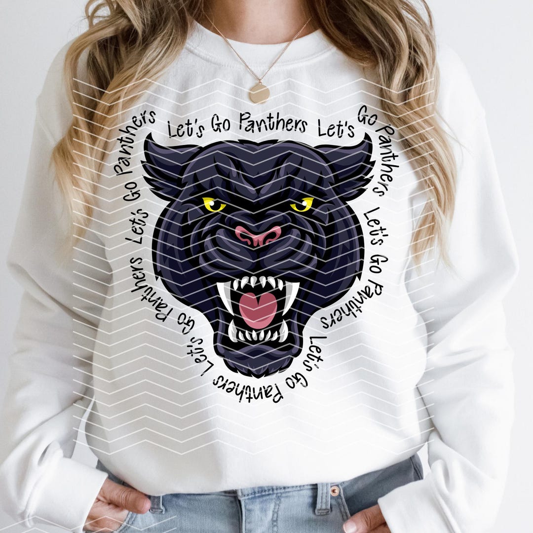 Let's Go Panthers Png | Trendy Preppy Panthers Png | Panthers Mascot ...