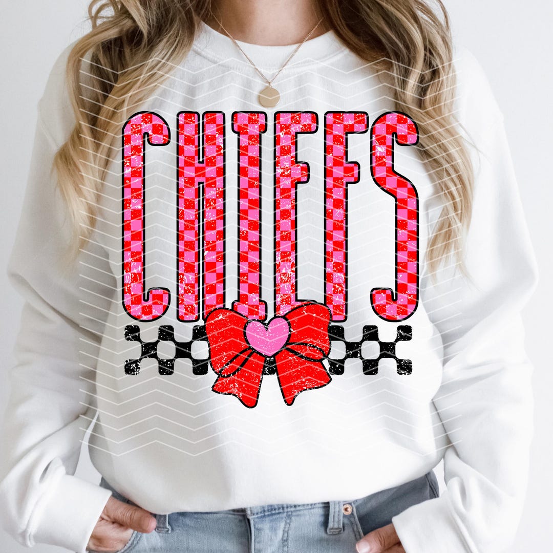 Chiefs Valentine Distress Png | Coquette Chiefs Png | Preppy Chiefs ...