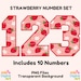 Strawberry Numbers Png | Fruits 0-9 Numbers | Ice Cream Drip Number ...