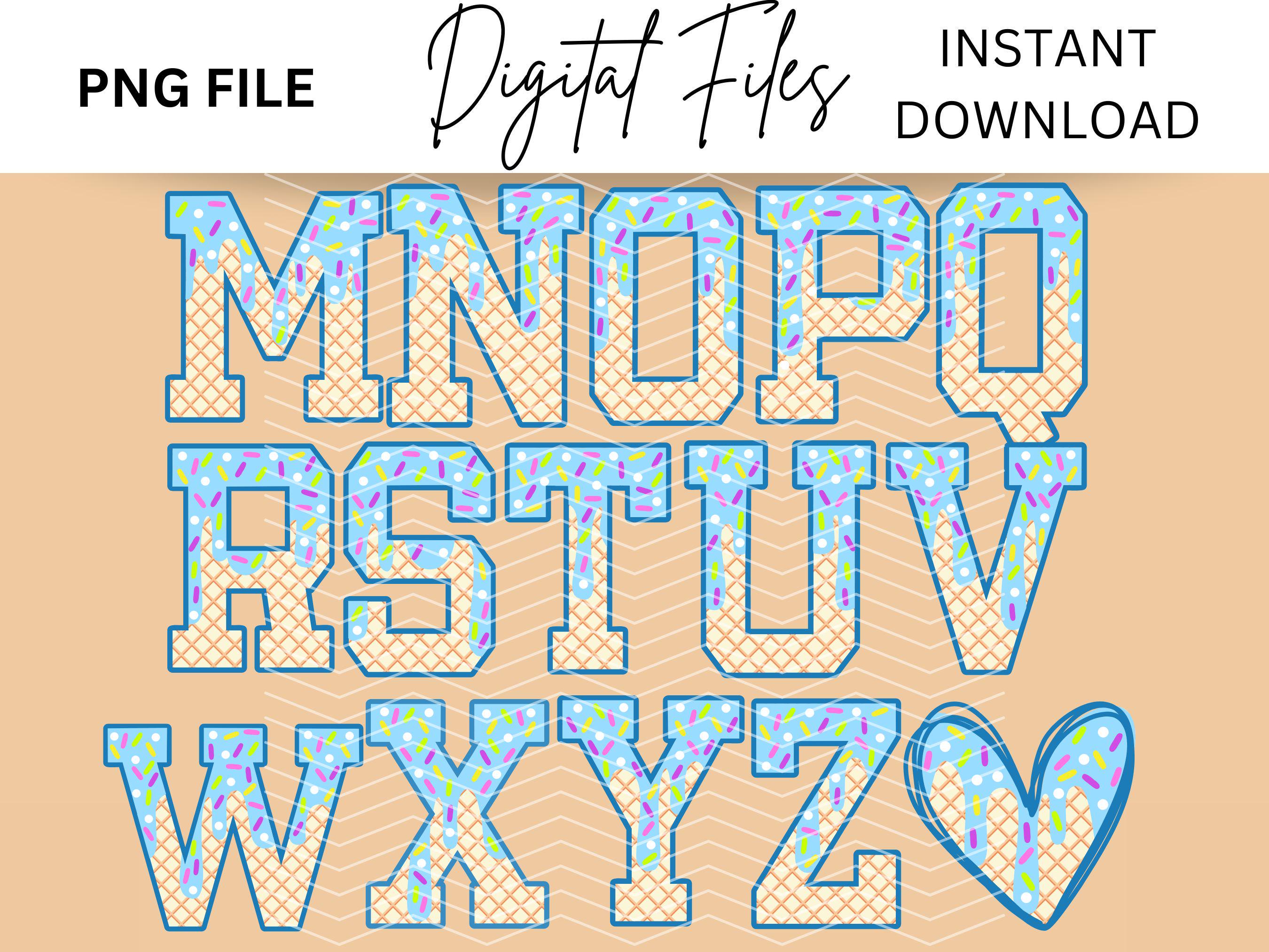 Light Blue Ice Cream Drip Alpha Set Png | Sprinkles Alpha Doodle | Ice ...