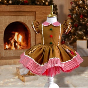 Gingerbread Man Costume for Girls, Halloween Girl Dress - Etsy