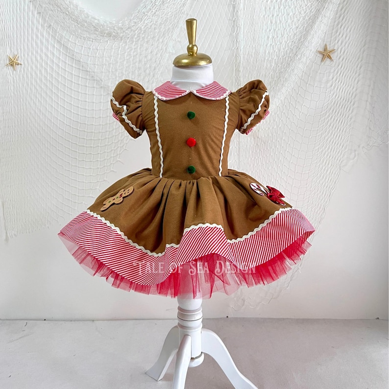 Gingerbread Girl Dress, Toddler Christmas Dress - Etsy
