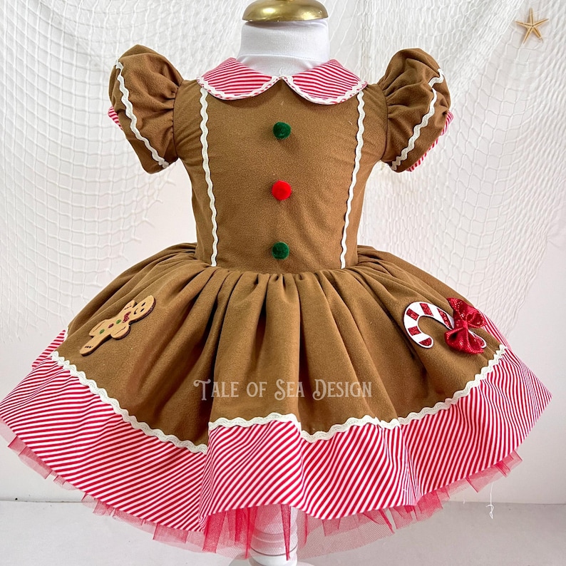 Gingerbread Girl Dress, Toddler Christmas Dress - Etsy