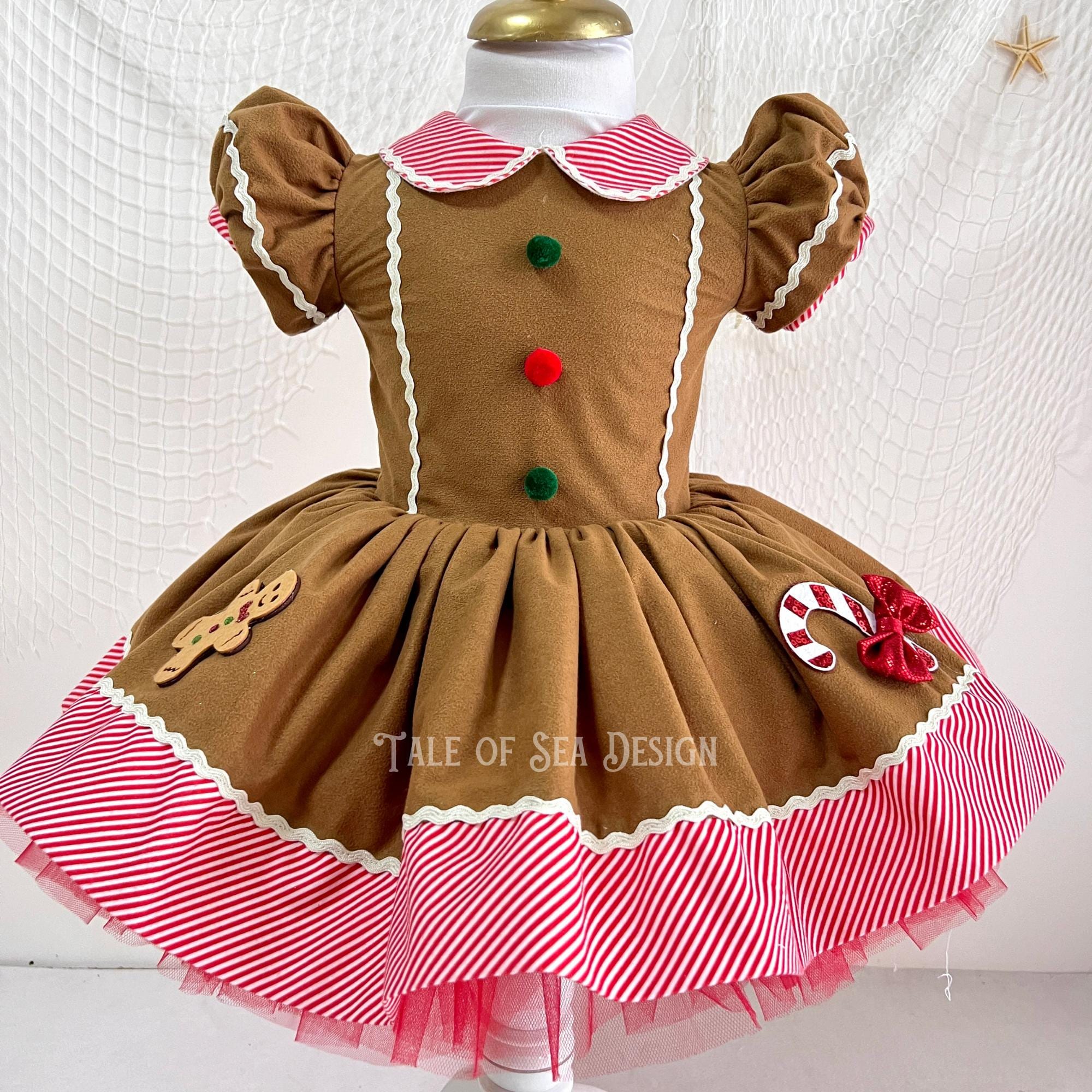 Gingerbread Man Costume for Girls, Halloween Girl Dress - Etsy