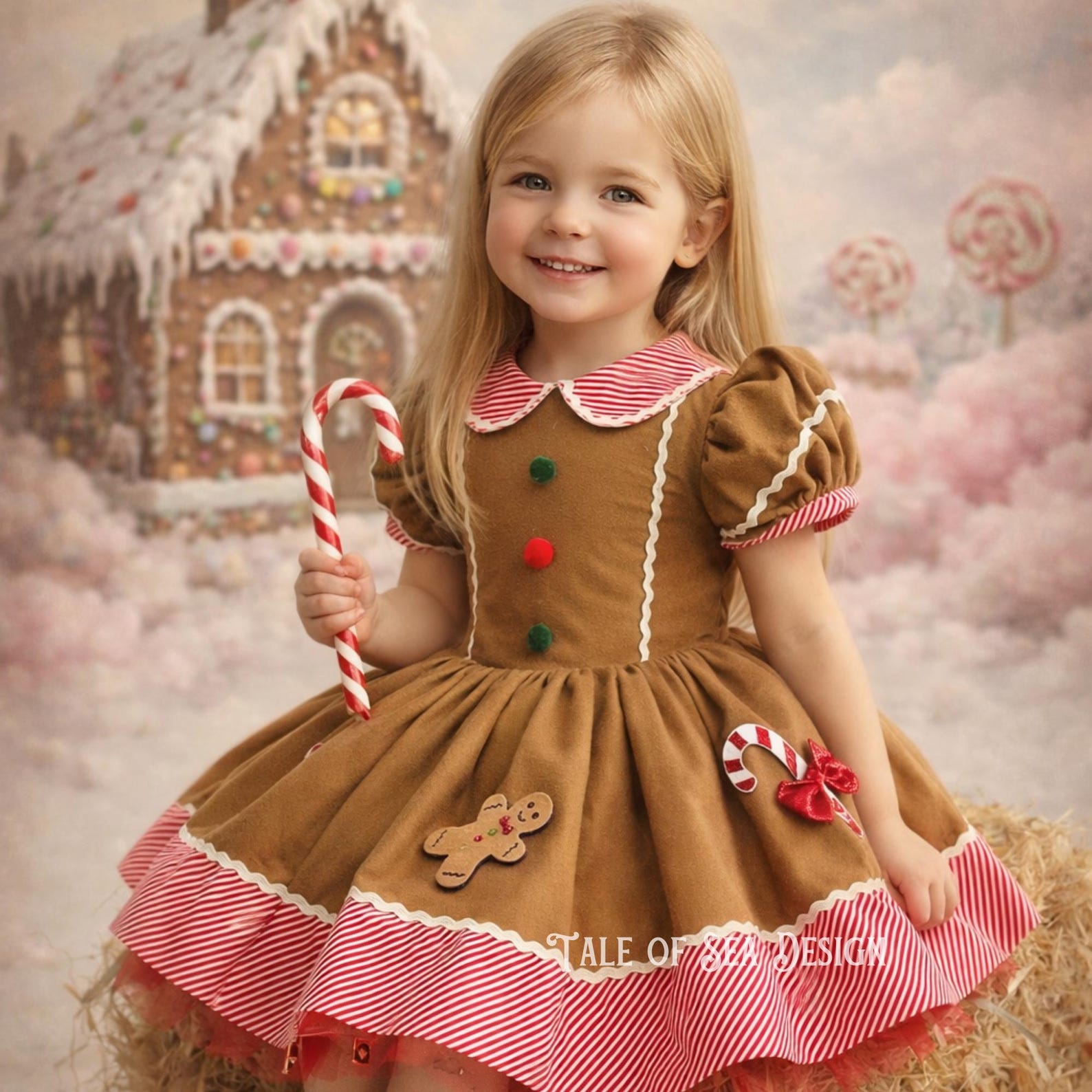 Gingerbread Man Costume for Girls, Halloween Girl Dress - Etsy