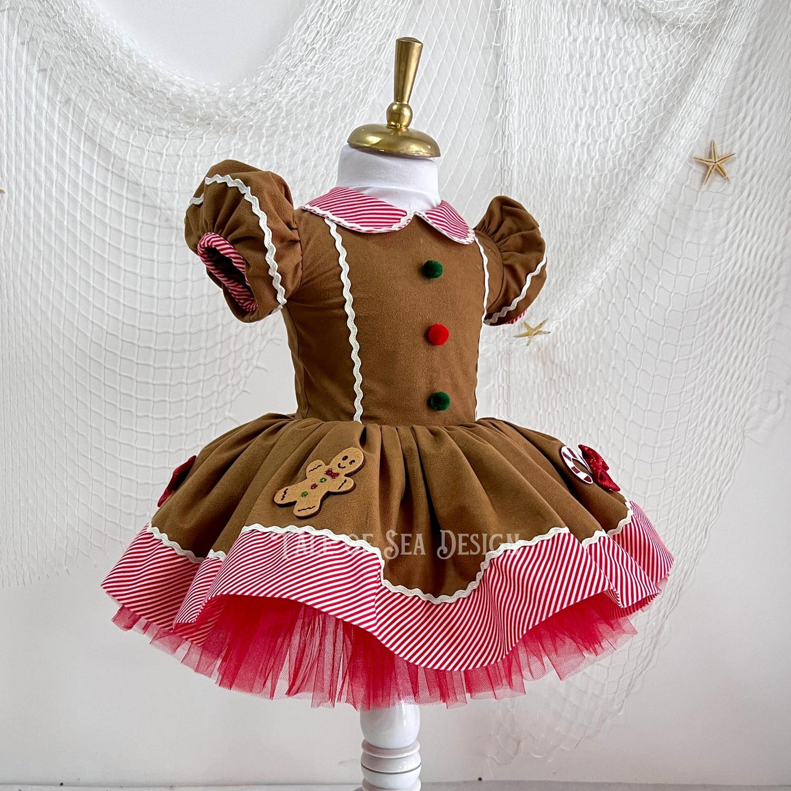 Gingerbread Girl Dress, Toddler Christmas Dress - Etsy