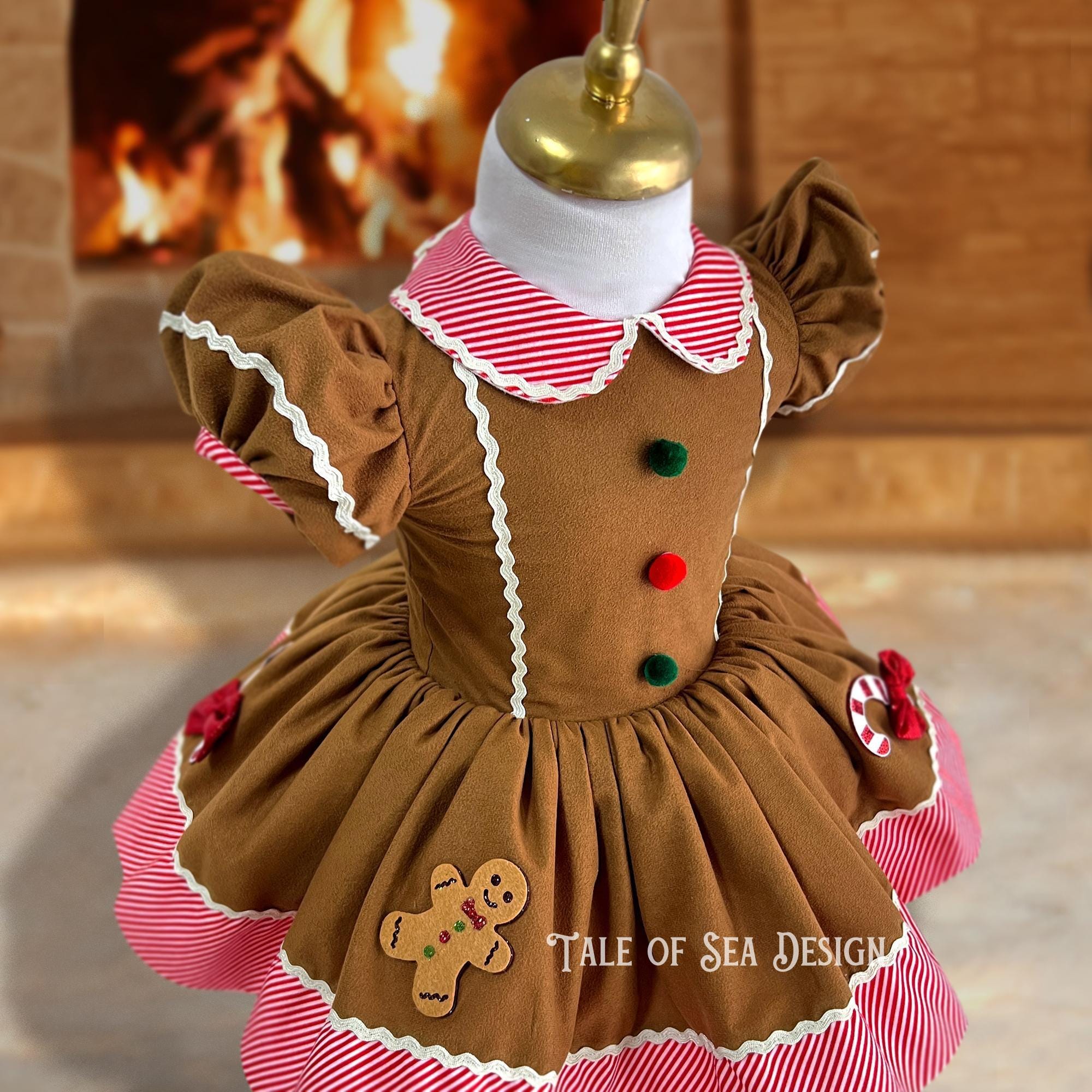 Gingerbread Girl Dress, Toddler Christmas Dress, Holiday Party Dress - Etsy