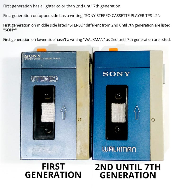 Sony Walkman Cassette Tape Player TPS-L2 First Generation Guardians of ...