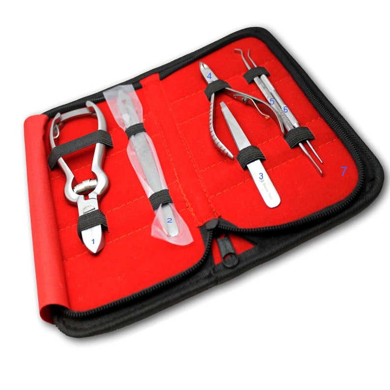 Professional Podiatry Tool Kit: Ingrown Toenail Nippers, Thick Nail ...