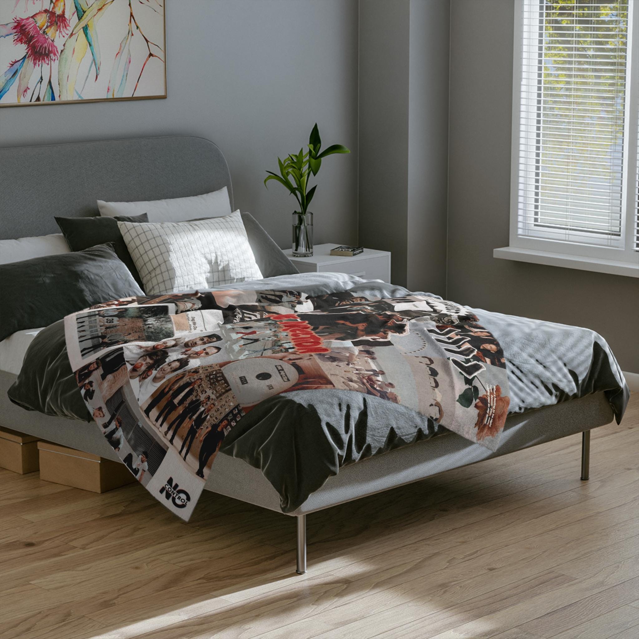 One Direction Throw Blanket, Velveteen Microfiber, 1D Fan Gift - Etsy