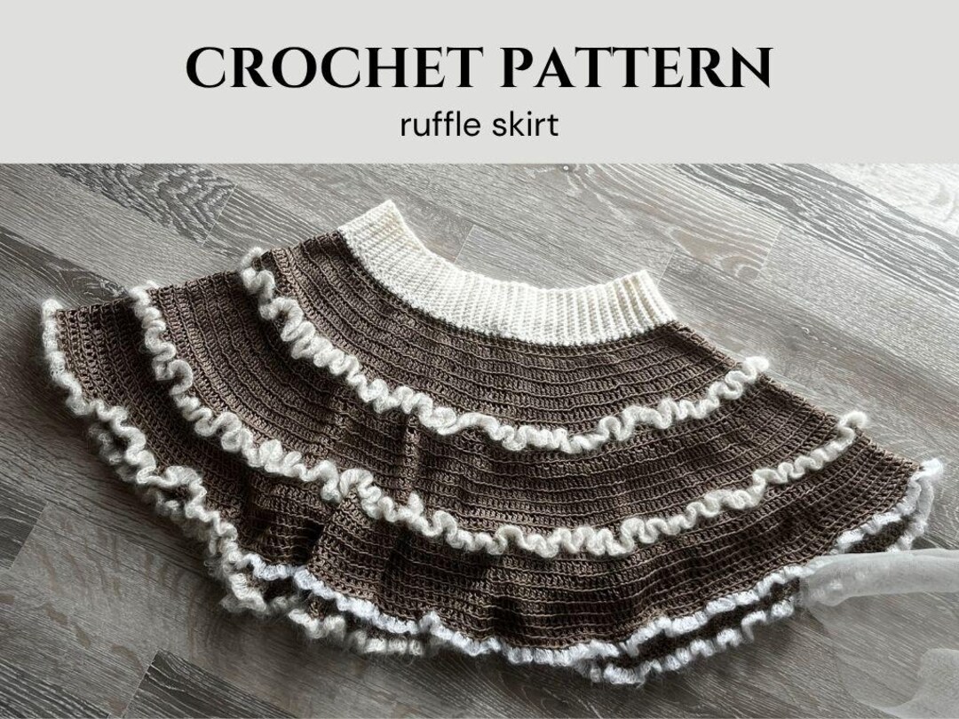Skirt Crochet Pattern, Easy Skirt Pattern, Ruffle Skirt Crochet Pattern ...