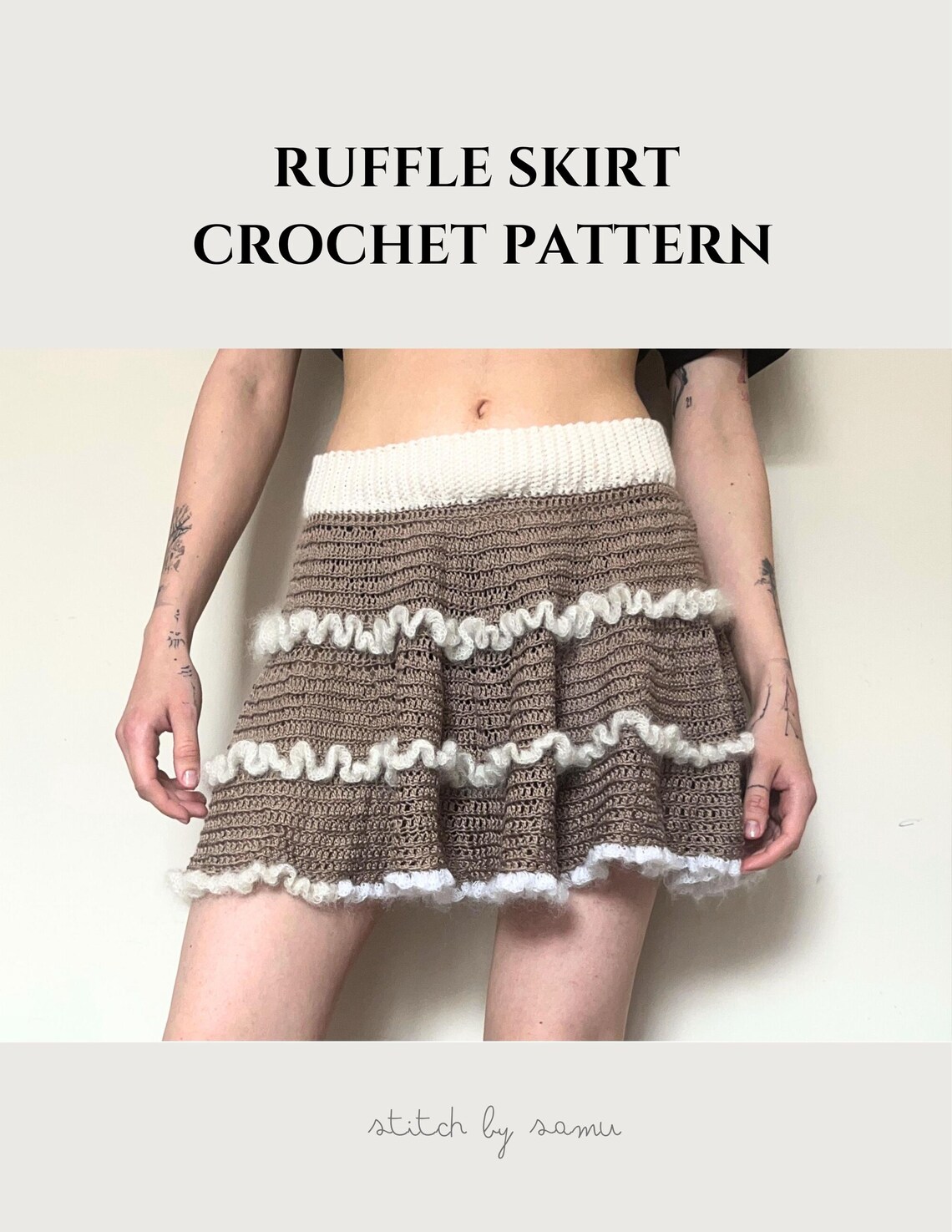 Skirt Crochet Pattern, Easy Skirt Pattern, Ruffle Skirt Crochet Pattern ...