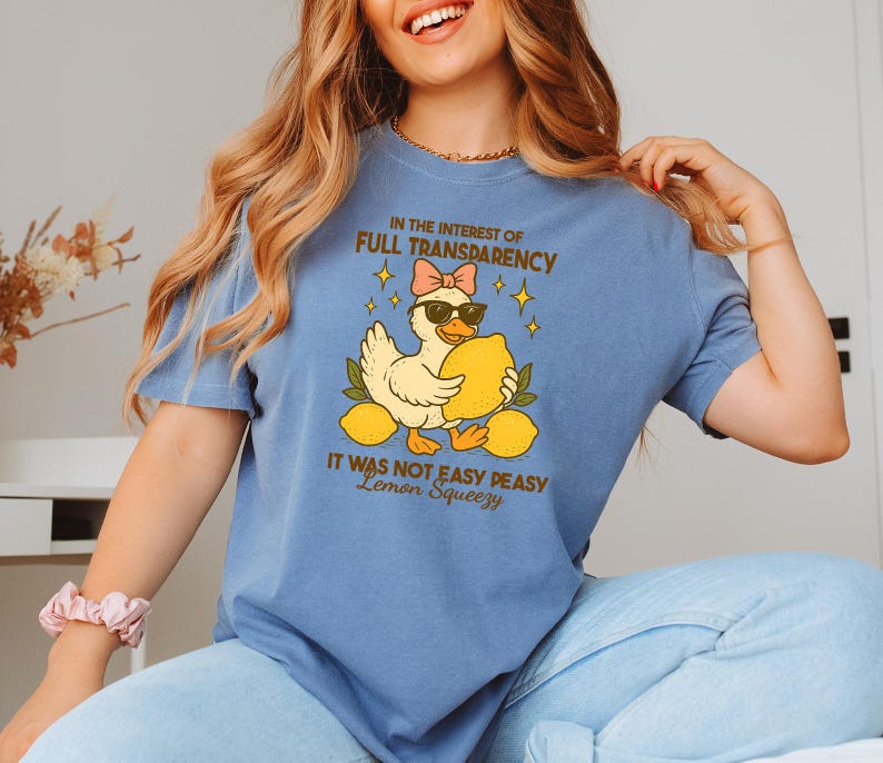 Funny Goose Comfort Colors Shirt: Full Transparency Humor Tee - Etsy