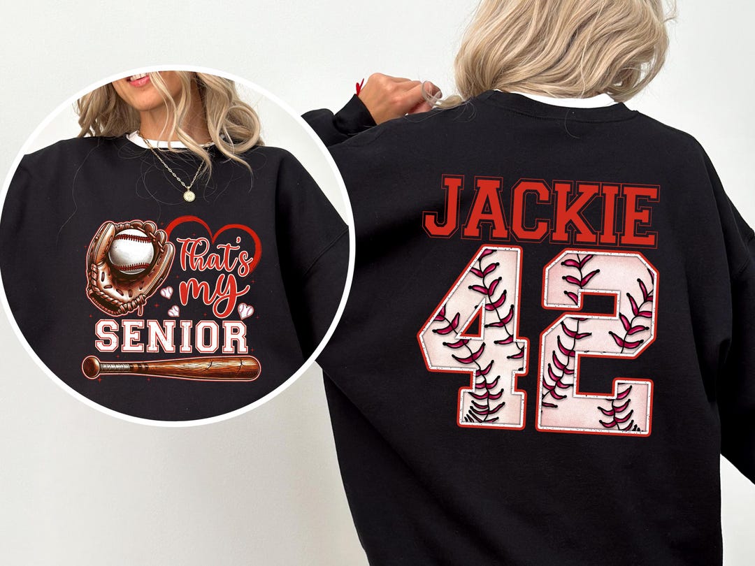 Custom Senior Baseball Sweatshirt: Personalized Game Day Sweater - Etsy