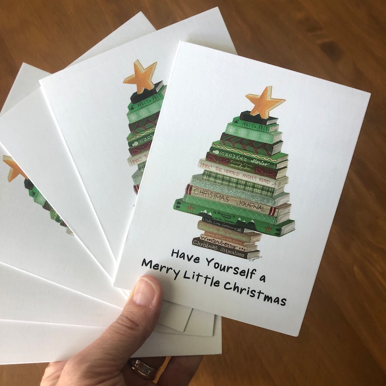 Christmas Tree Folded Notecard Christmas-themed Card Book - Etsy