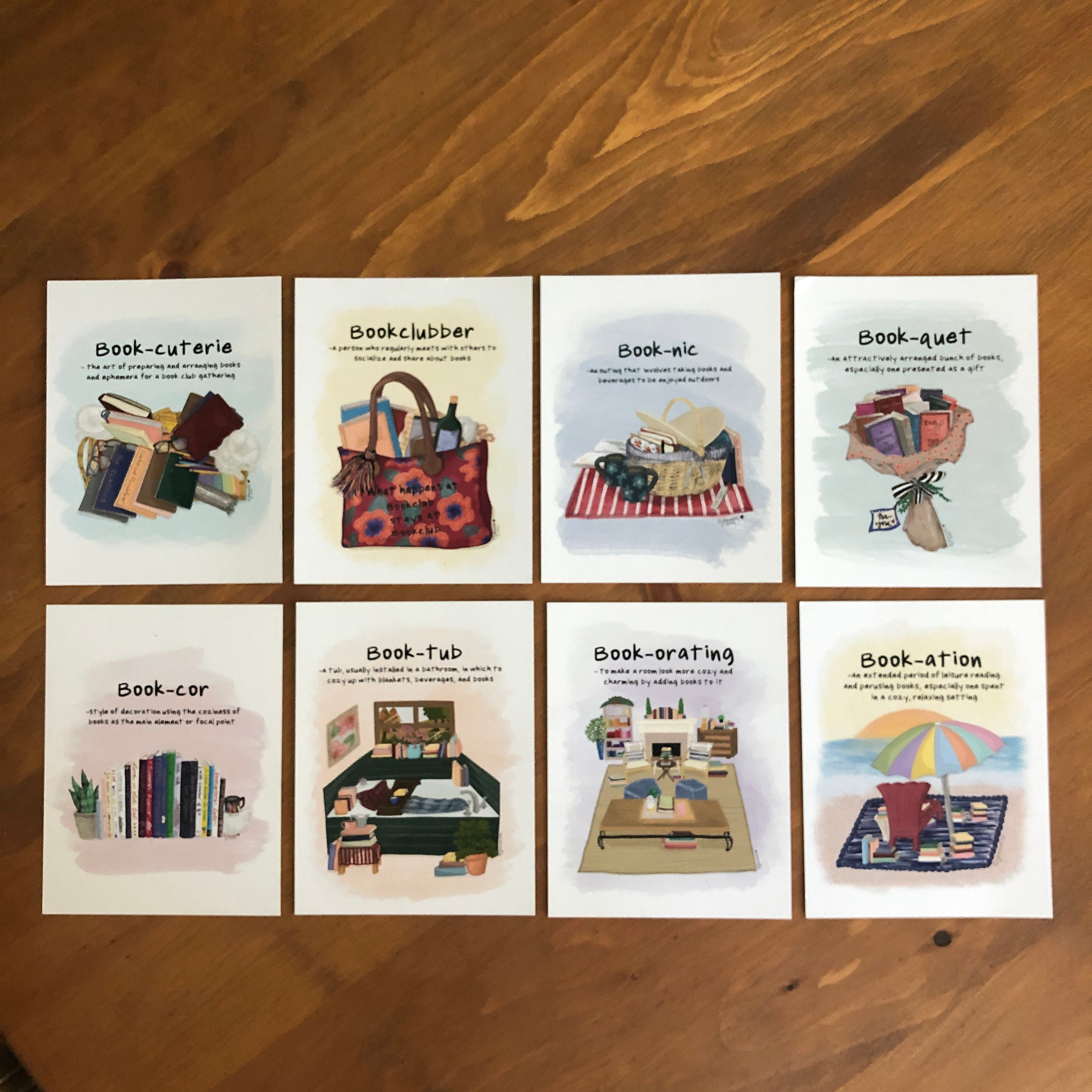 Bookish Vocabulary, Book Themed Notecards, Book Words, Notecard Set ...