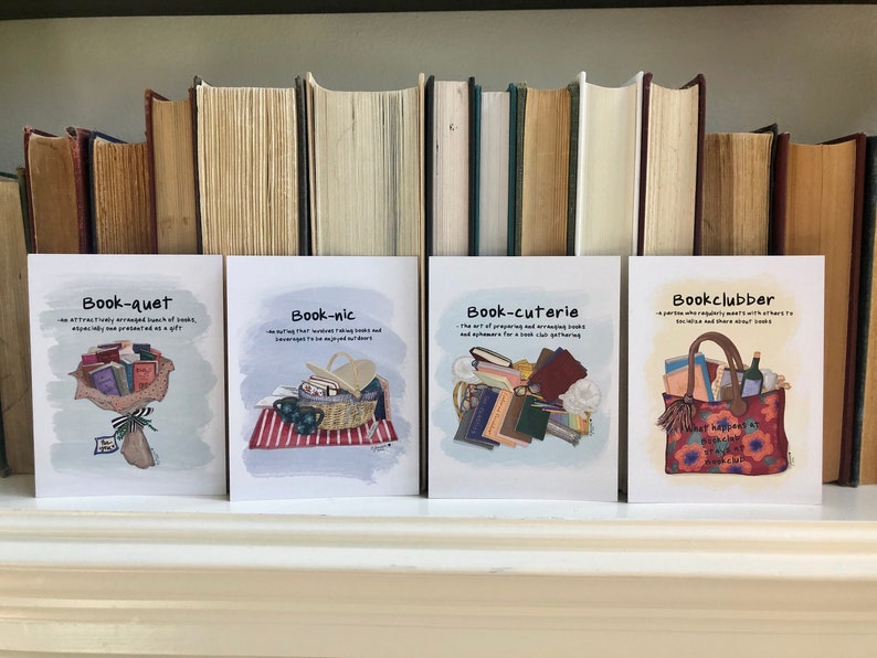 Bookish Vocabulary, Book Themed Notecards, Book Words, Notecard Set ...