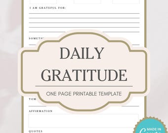 Daily Gratitude and Reflection Journal - Etsy