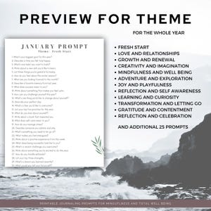 Beginner 365 Days Journaling Prompts for Whole Well Being | Year Long ...