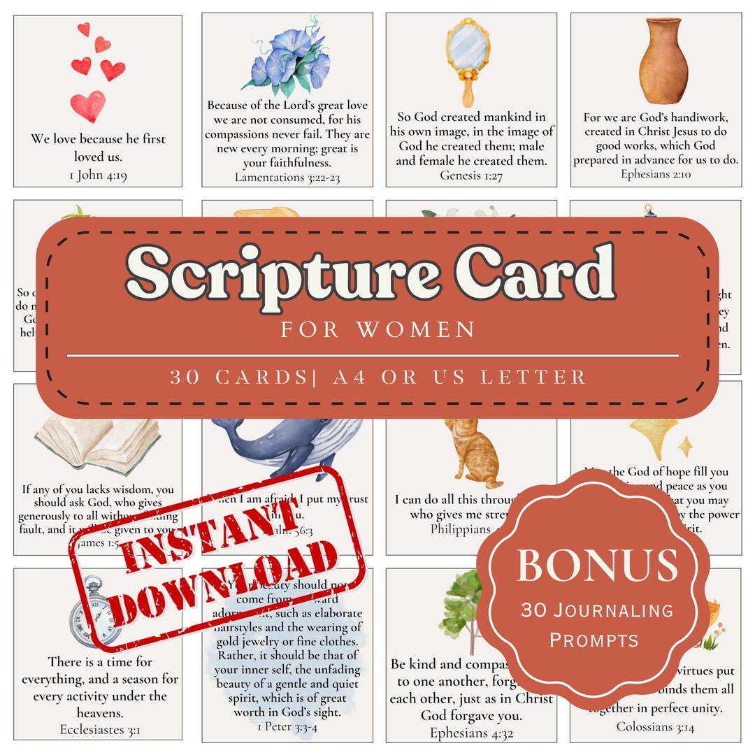 Printable Bible Verse Cards for Women | Encouraging & Inspirational ...