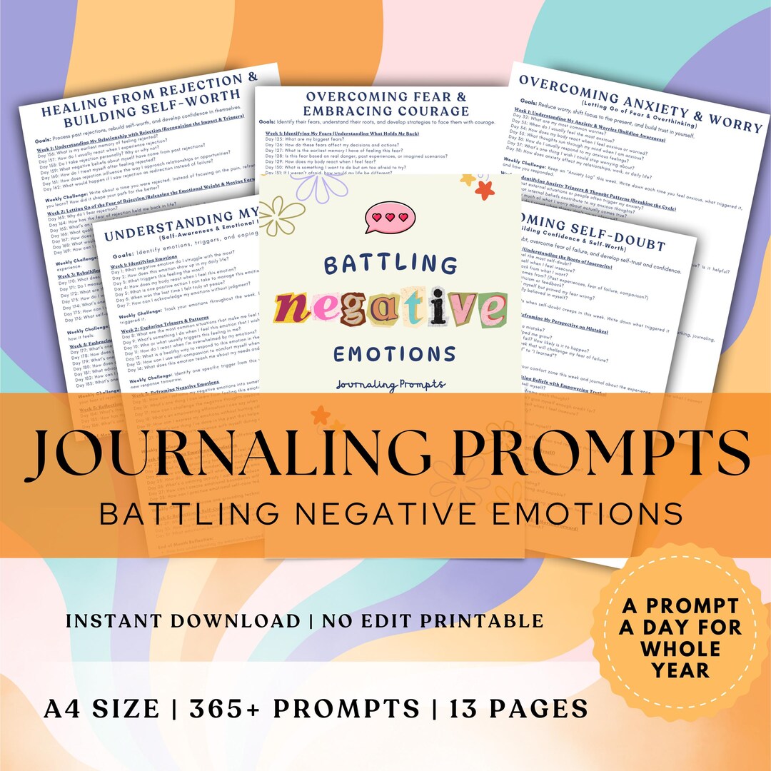Beginner 365 Days Journaling Prompts for Emotional Well Being | Year ...
