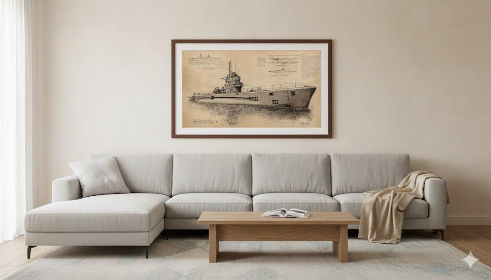 Gato Class Submarine Print, Vintage WW2 Navy Wall Art, Nautical ...