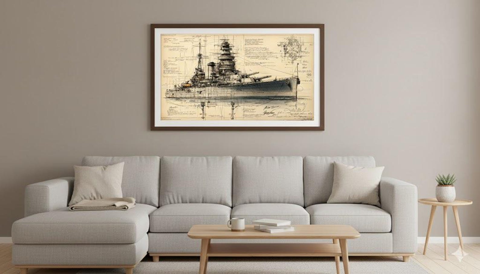 HMS Hood Battlecruiser Print, Vintage WW2 Navy Wall Art, Warship ...