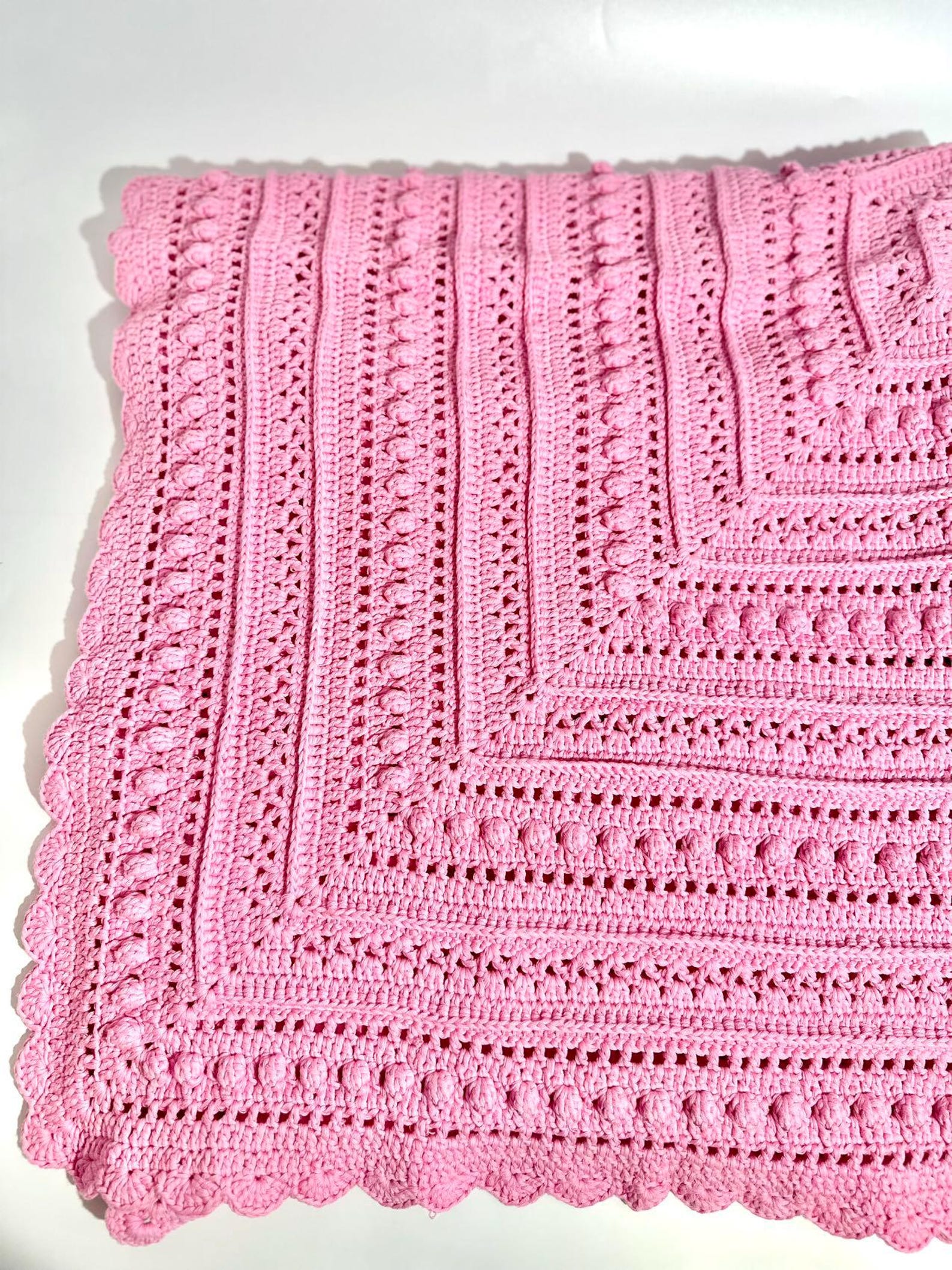 Handmade Crochet Baby Blanket, Baby Shower Gift, Throw, Cozy Timing at ...