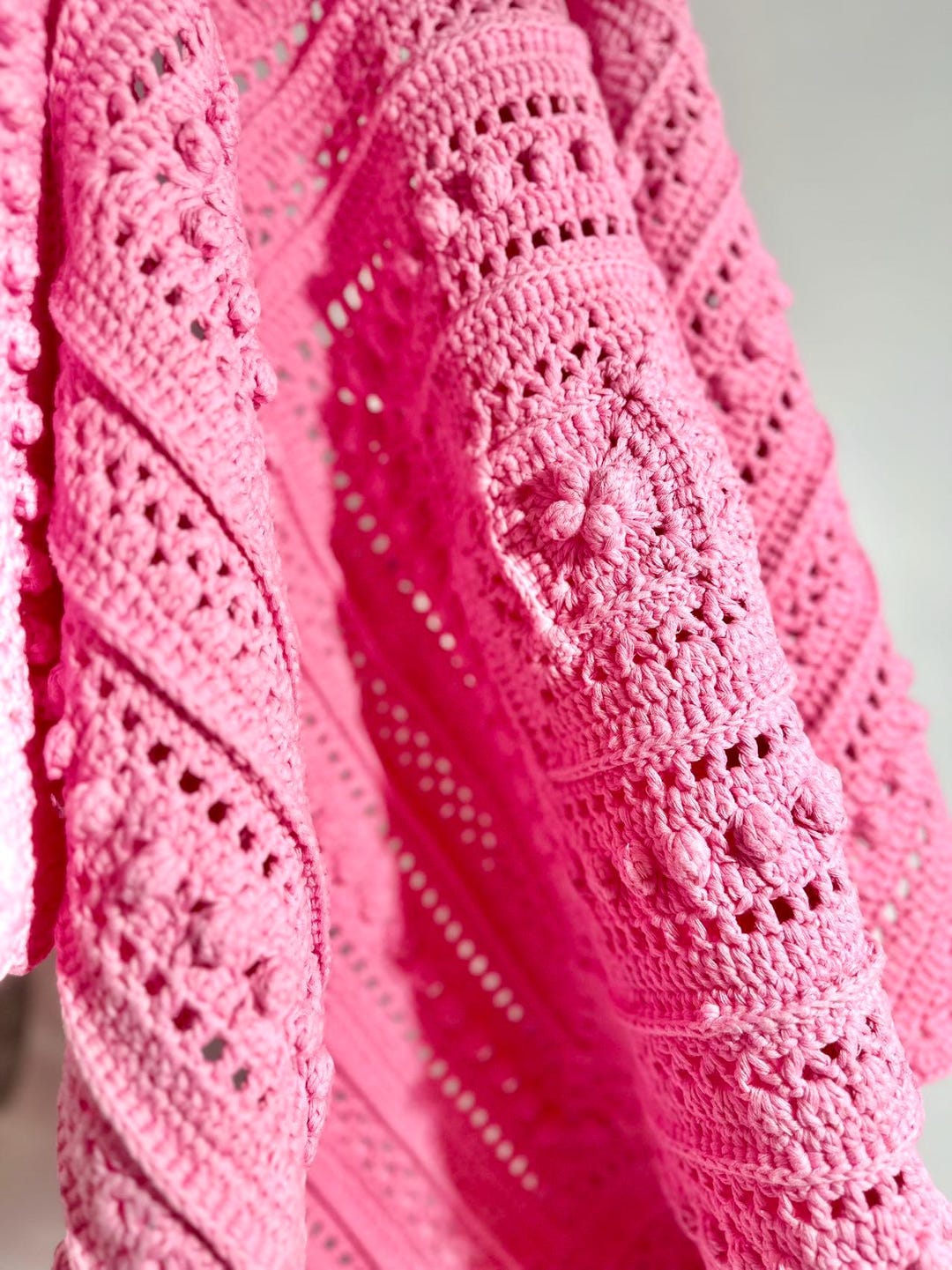 Handmade Crochet Baby Blanket, Baby Shower Gift, Throw, Cozy Timing at ...