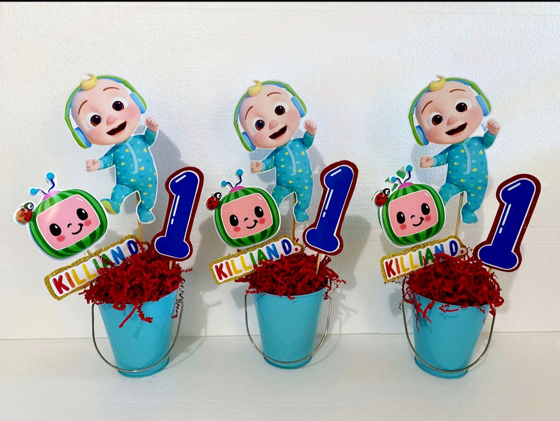 Cocomelon Centerpiece Set of 6 - Etsy