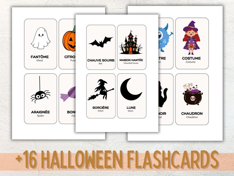 Halloween French Worksheets for Kids | Fun Printable Activities ...