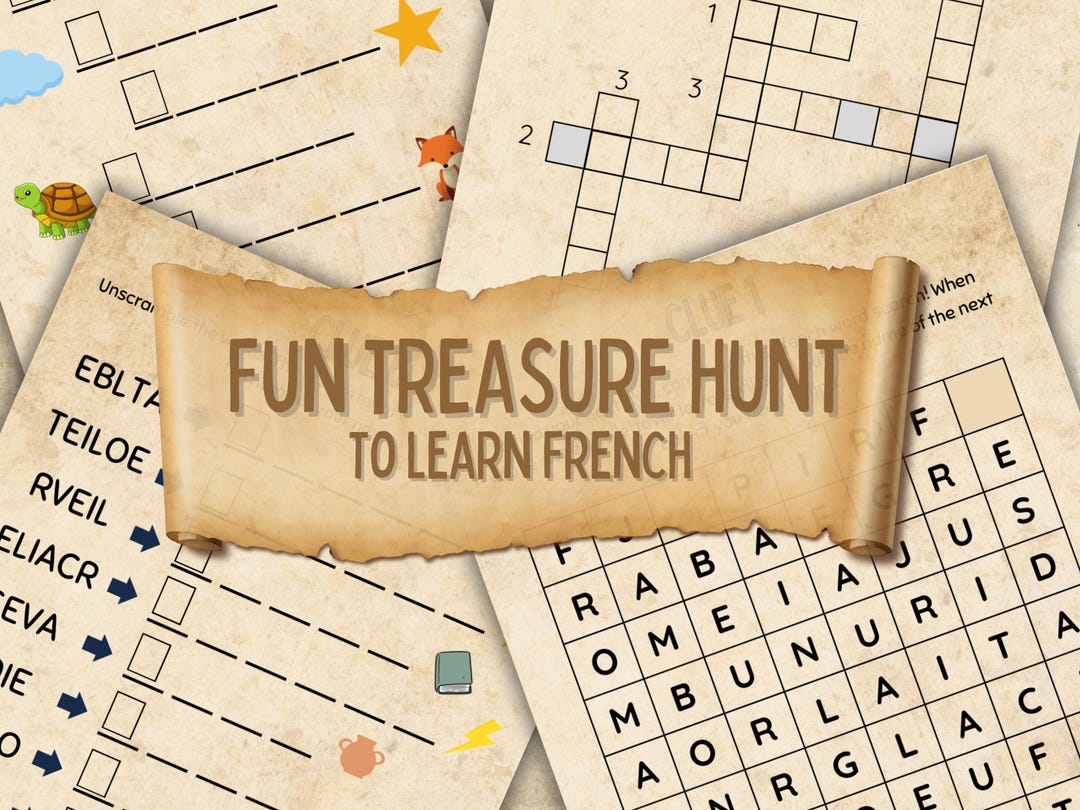 French Vocabulary Treasure Hunt | Fun Printable Activity for Kids ...