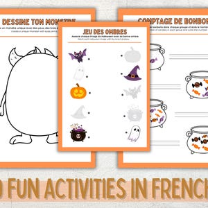 Halloween French Worksheets for Kids | Fun Printable Activities ...