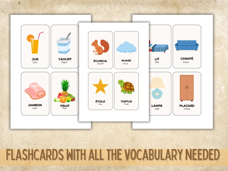 French Vocabulary Treasure Hunt | Printable Learning Activity (PDF ...