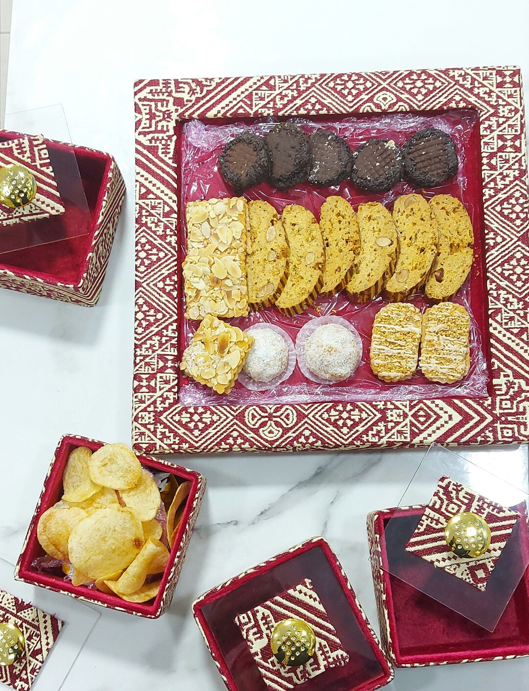 Moroccan Snackopter Handmade Tray, Ideal for Elegantly Serving Tabas or ...