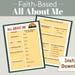Christian All About Me Worksheet, Bible Study, Sunday School ...