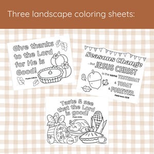 Fall Christian Coloring Pages: Bible Sunday School Activity (PDF) - Etsy