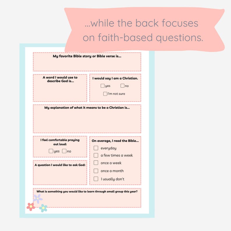 Christian All About Me Worksheet, Bible Study, Sunday School ...