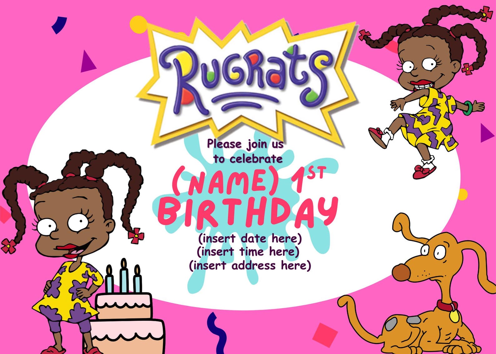 Susie | African American Rugrats Birthday Party Invitation | Rugrats ...