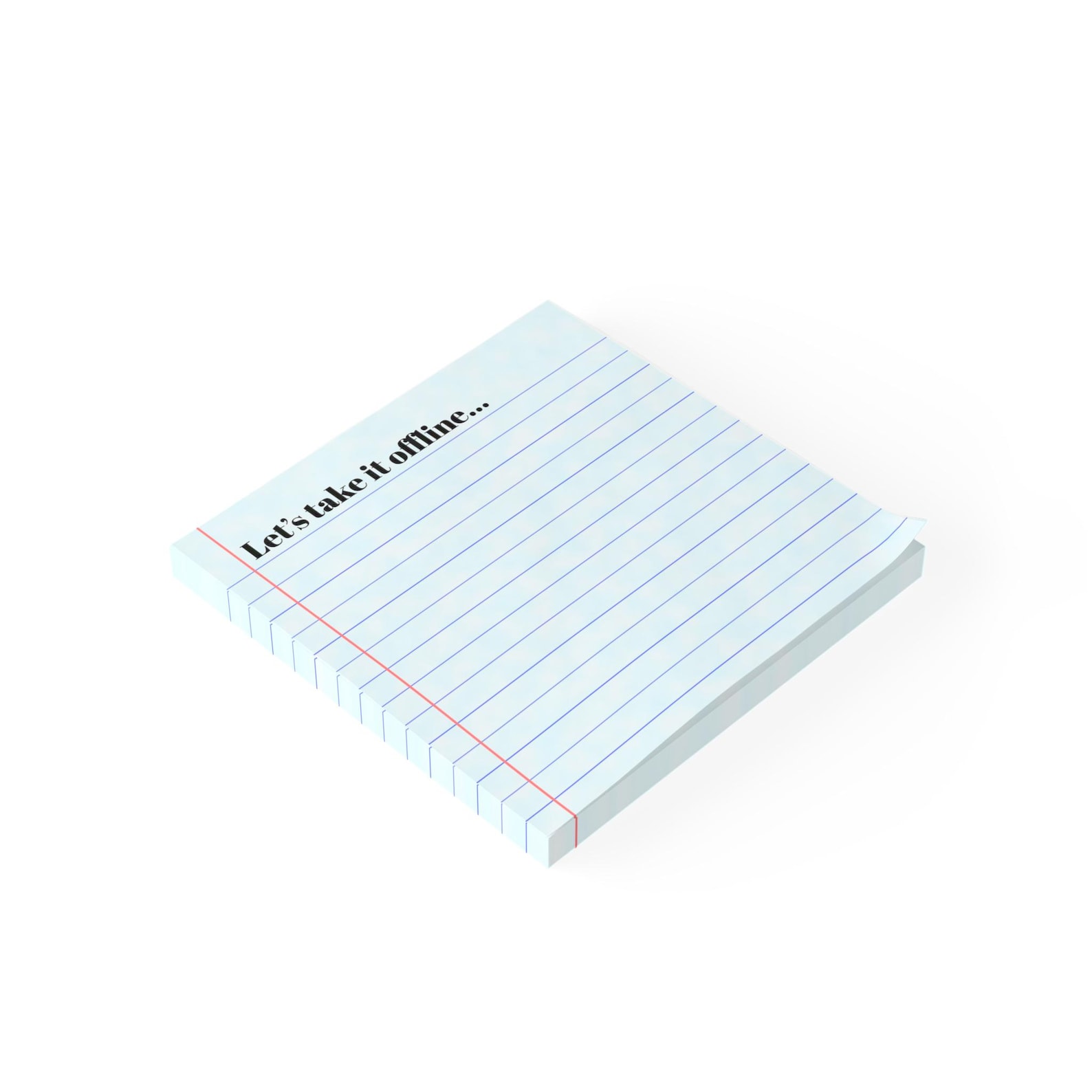 Let's Take It Offline Post-it® Note Pads - Loose Leaf Paper, Funny ...