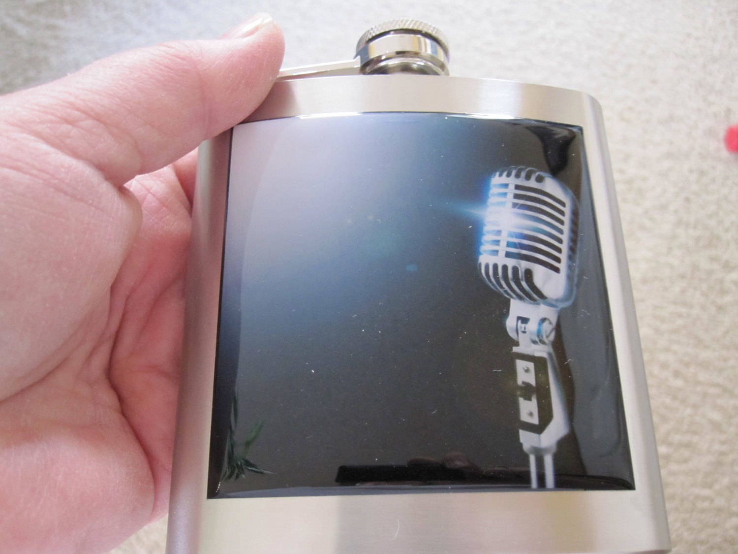 Vintage Retro Microphone 60's Liquor Hip Flask 6 Ounce - Etsy