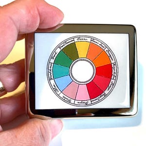 Vintage French Artist Color Wheel 7 Day Pill Box With Mirror - Etsy