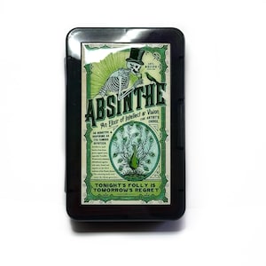 Absinthe Skeleton Vintage Belle Epoque Poster 7 Day 2 a Day Pill Box - Etsy
