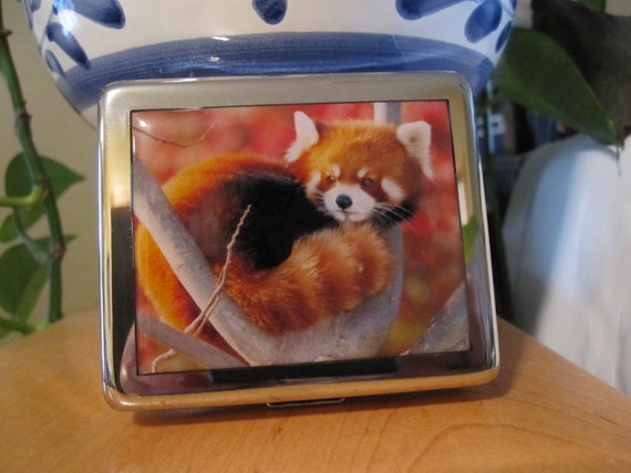 Red Panda Bear 8 Day Pill Box with Mirror | Etsy