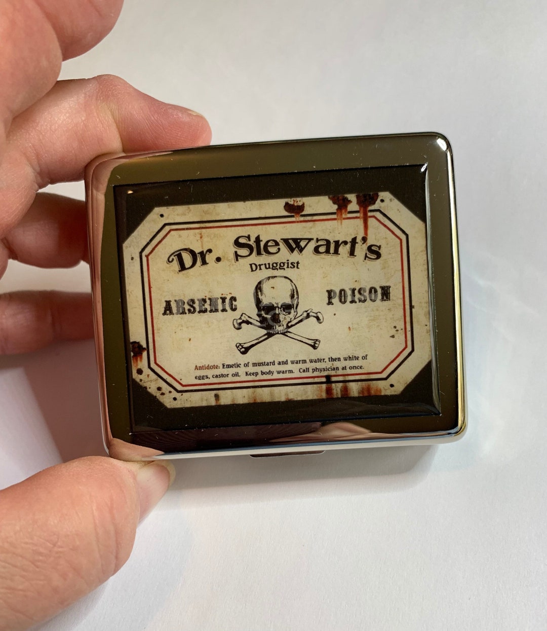 Vintage Arsenic Poison Label 7 Day Pill Box With Mirror - Etsy