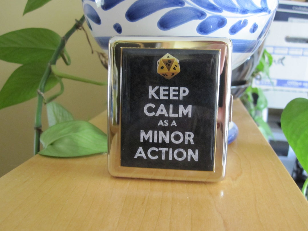 Keep Calm as A Minor Action D20 Dungeons and Dragons 8 Day Pill Box ...