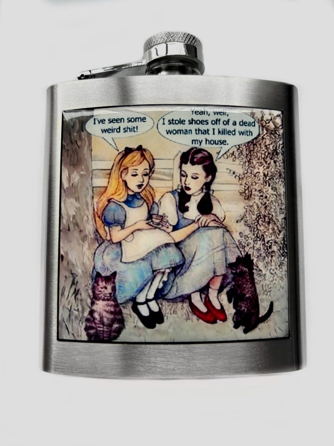 Alice and Dorothy Funny Liquor Hip Flask 6 Oz - Etsy