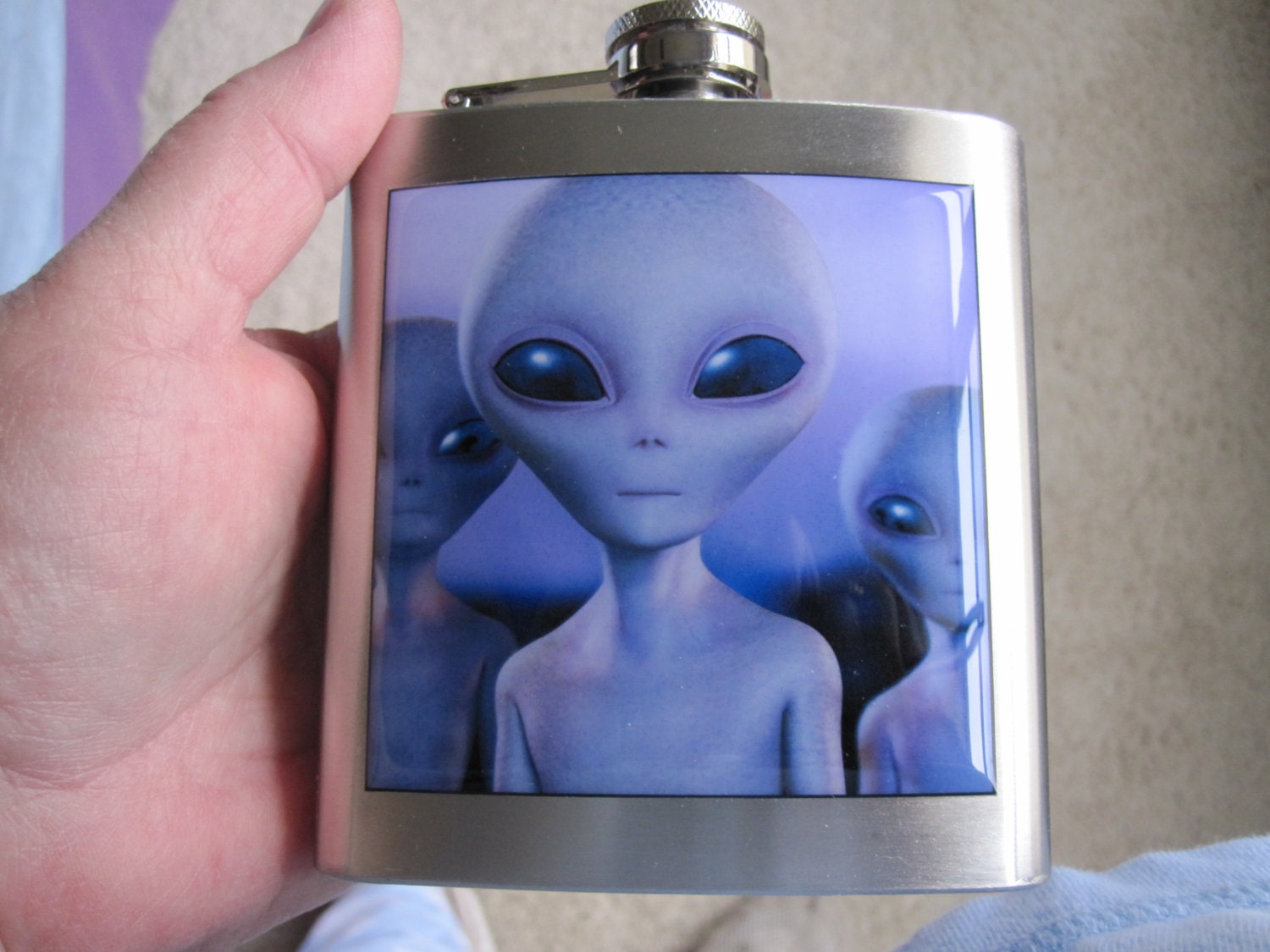Alien UFO Liquor Hip Flask - Etsy