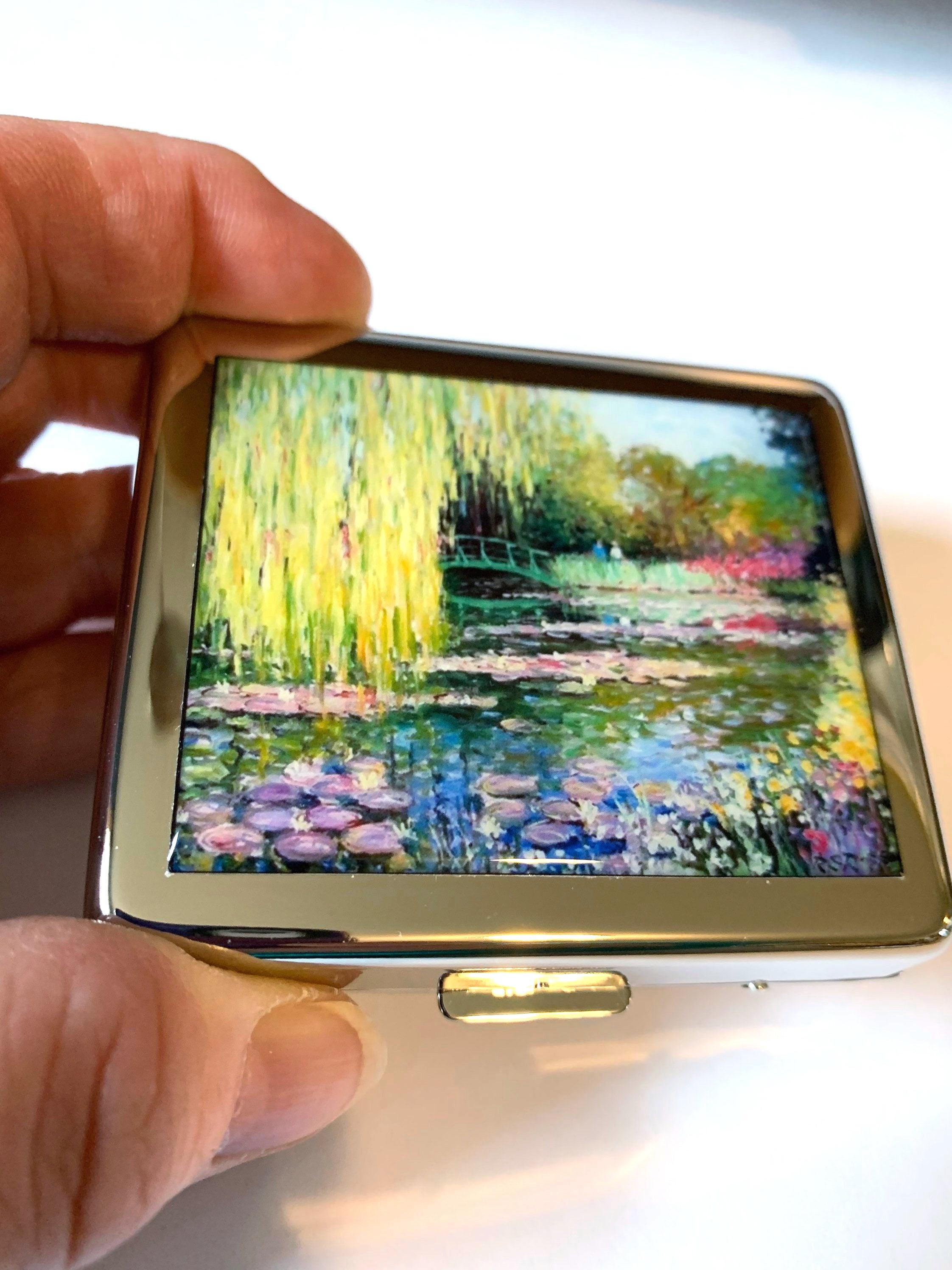 Monet Water Lillies Art 7 Day Pill Box With Mirror - Etsy