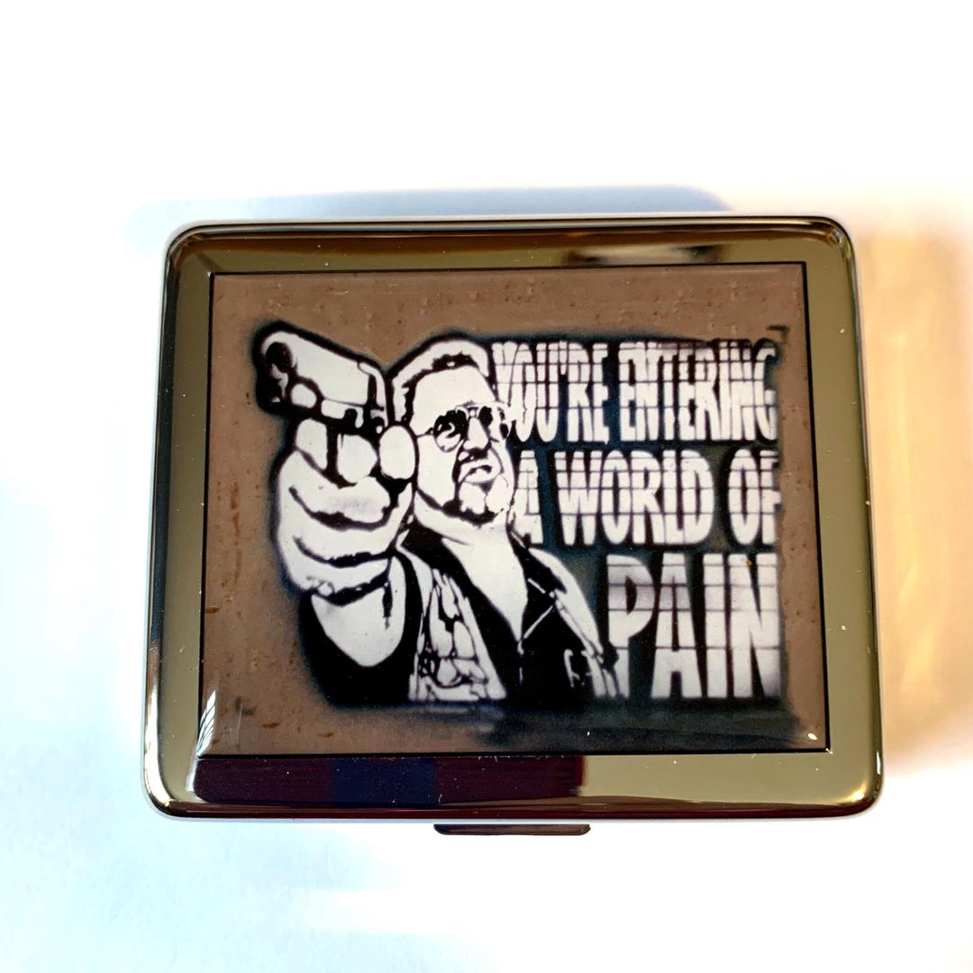 Lebowski Your Entering A World of Pain 7 Day Pill Box With Mirror - Etsy